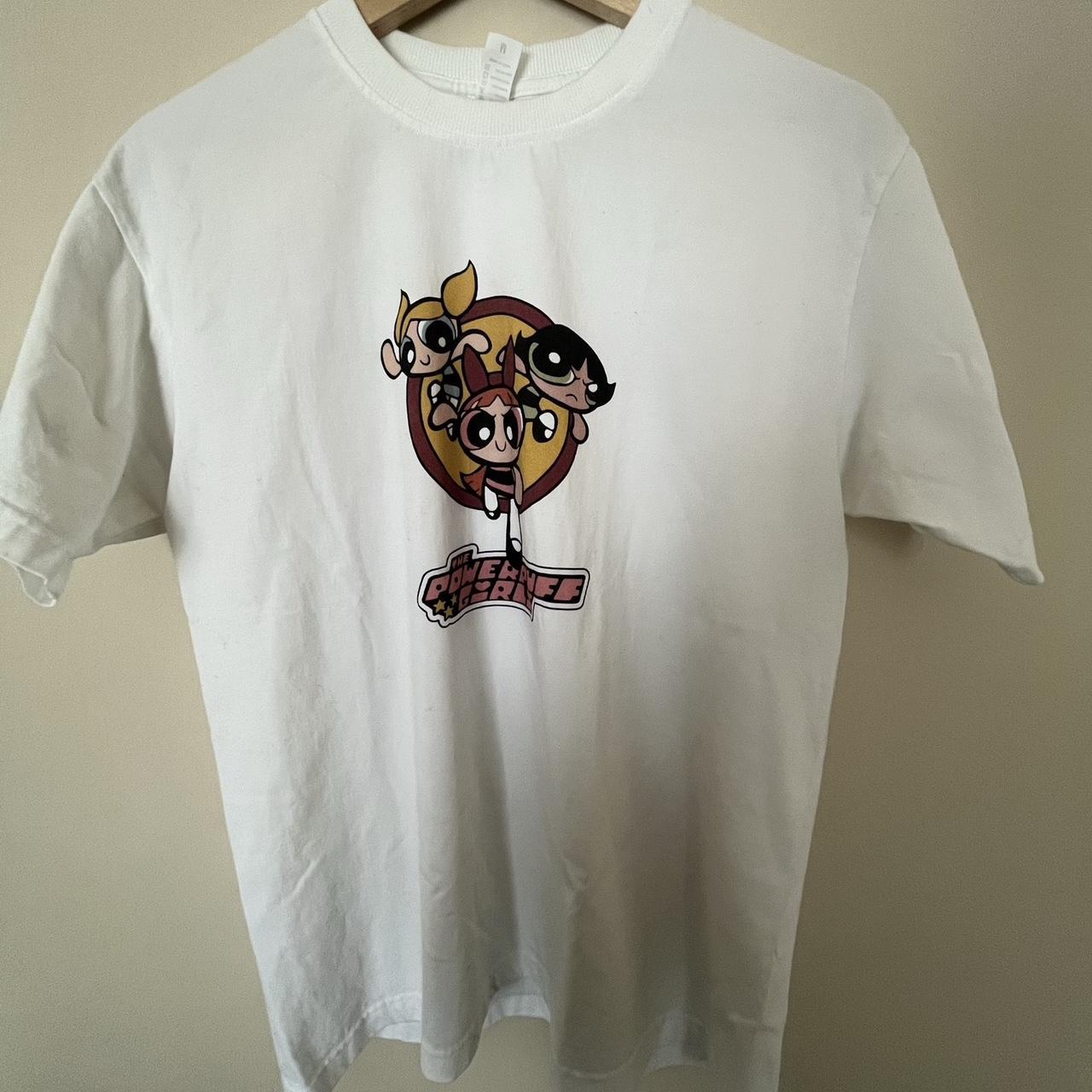 Powerpuff girls White tee Custom print - Depop
