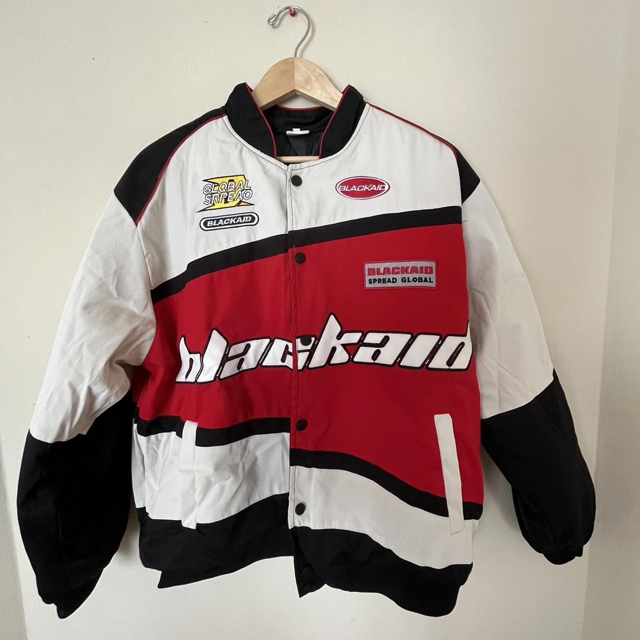Blackaid Racing Jacket- Varsity Red Fits like a Large - Depop