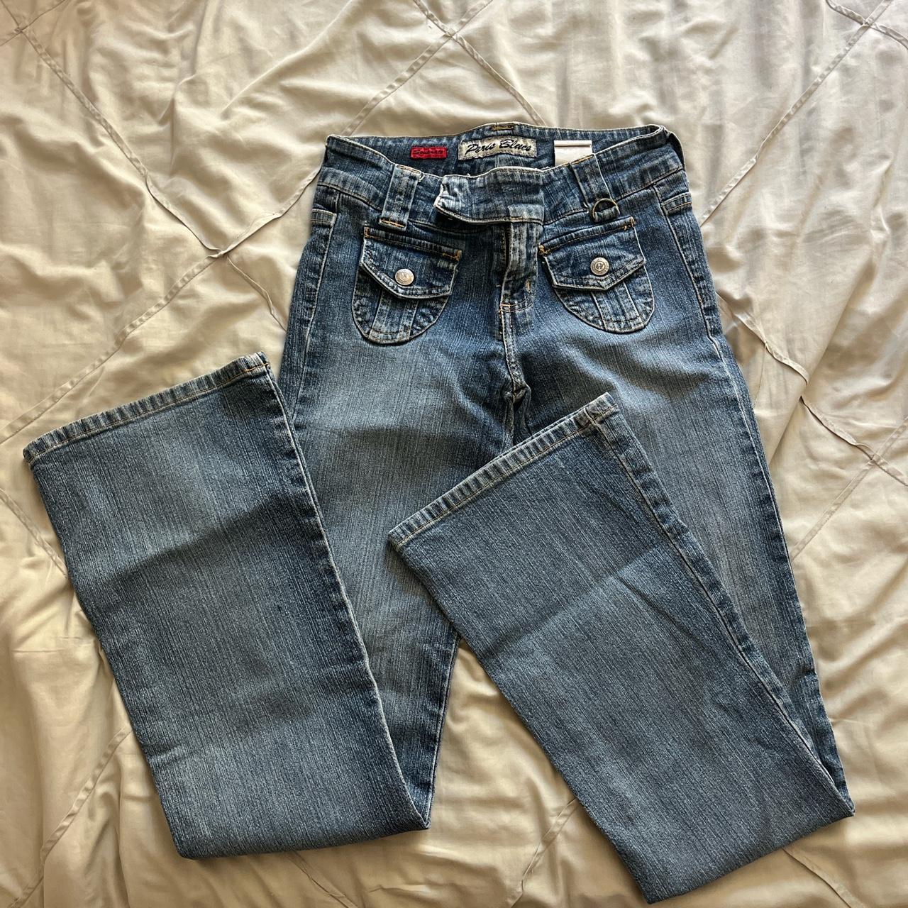 The cutest!!!!! Vintage Paris blues flare low rise... - Depop