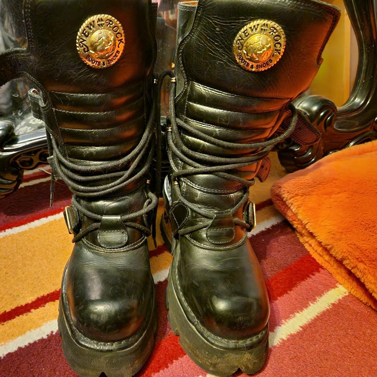 New Rock Boots size 5 See pictures for wear and... - Depop