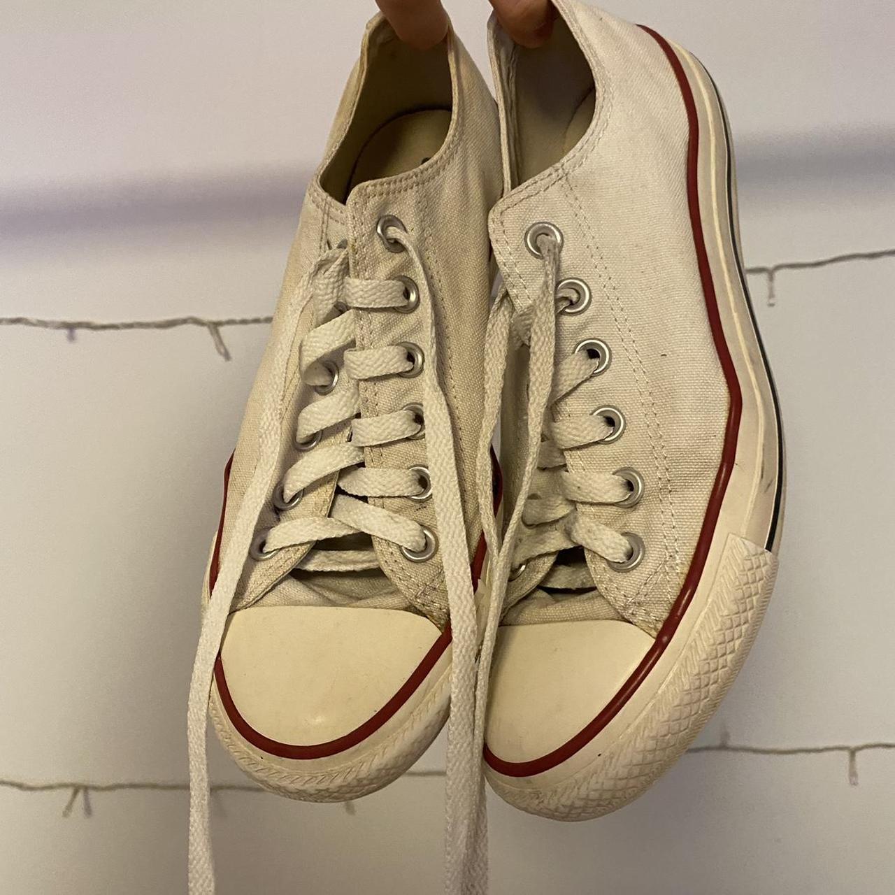White Converse Low Tops Chuck Taylor All Star Classic | Depop