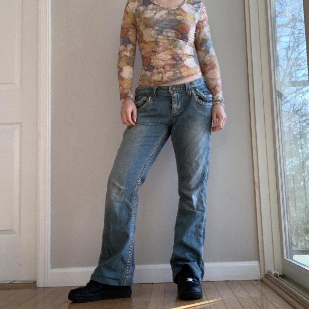 Low rise baggy bootcut jeans💙 🌀Description: WORN... - Depop