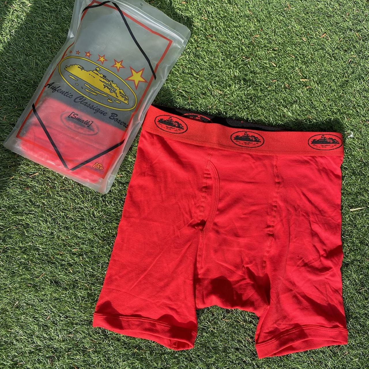 Corteiz Boxers Underwear 1 pair Colour: Red and... - Depop