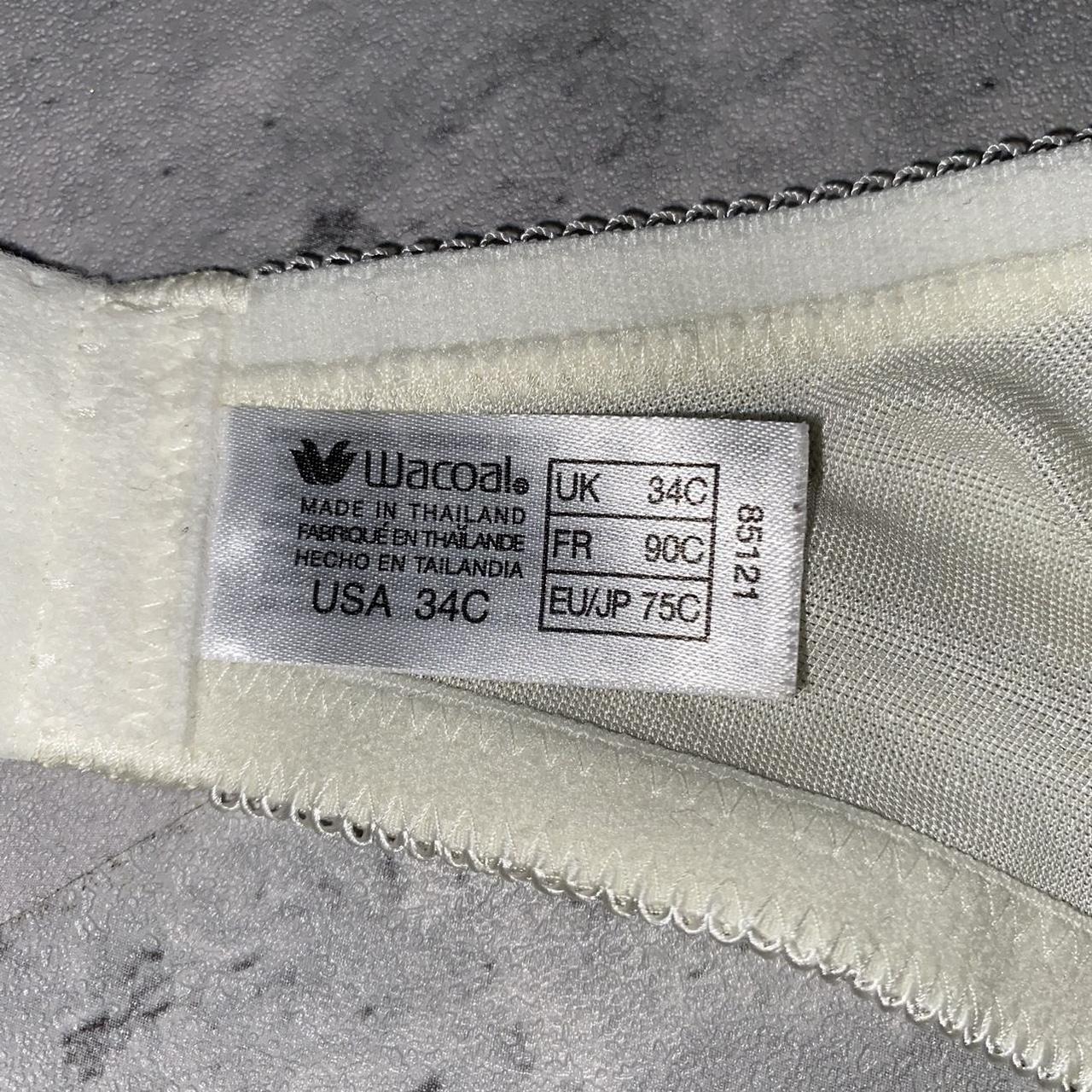 vintage 90s/y2k wacoal white sheer lace bra... - Depop