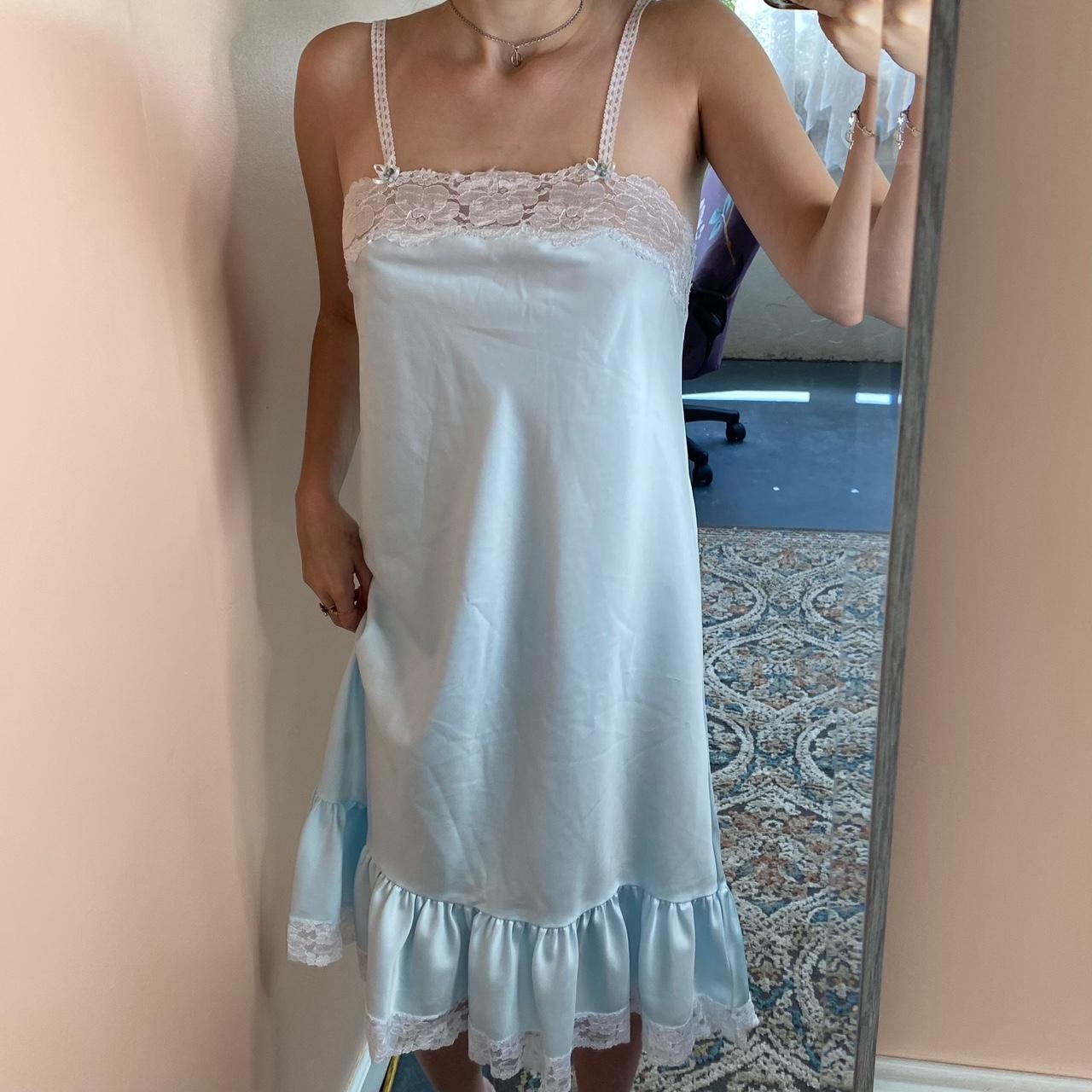 vintage 70s miss elaine made in usa union made blue... - Depop