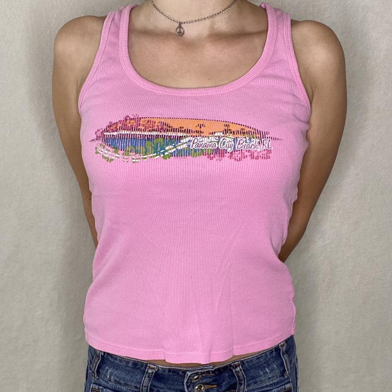 early 2000s tropical gear brand panama city tank... - Depop