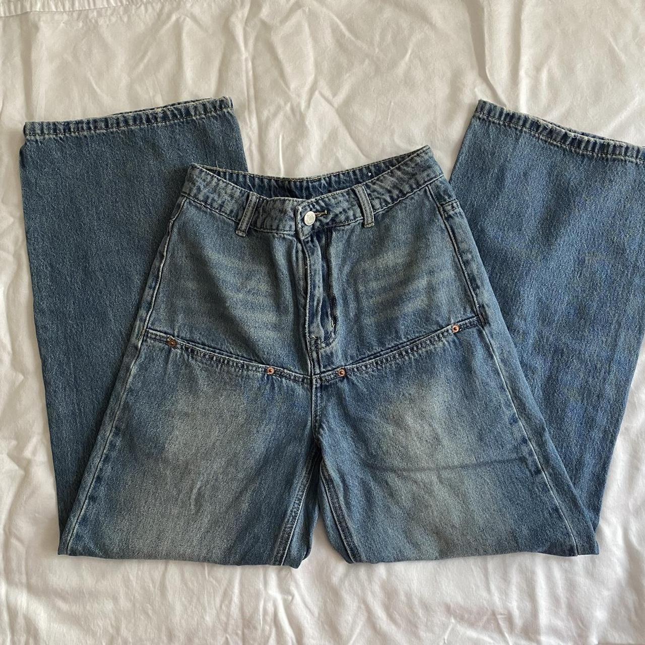 Rlly weird pants Front pockets on the thighs ?? good... - Depop