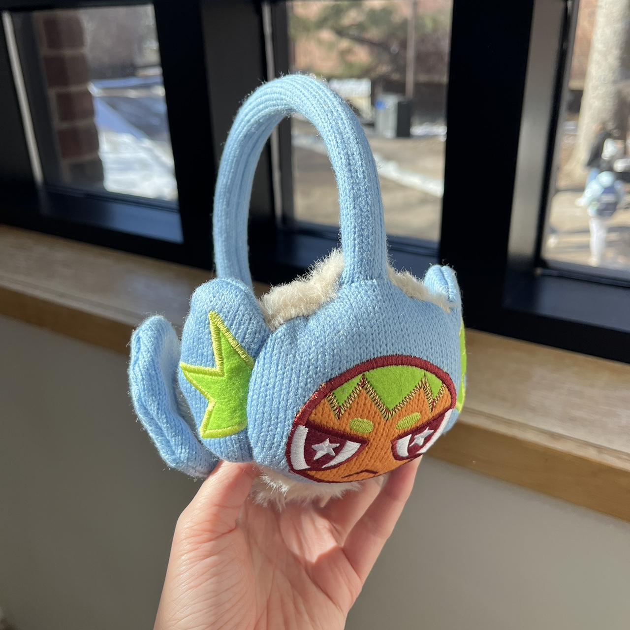 Out of Stock Happy99 Rem Blue Knit Earmuffs Size... - Depop