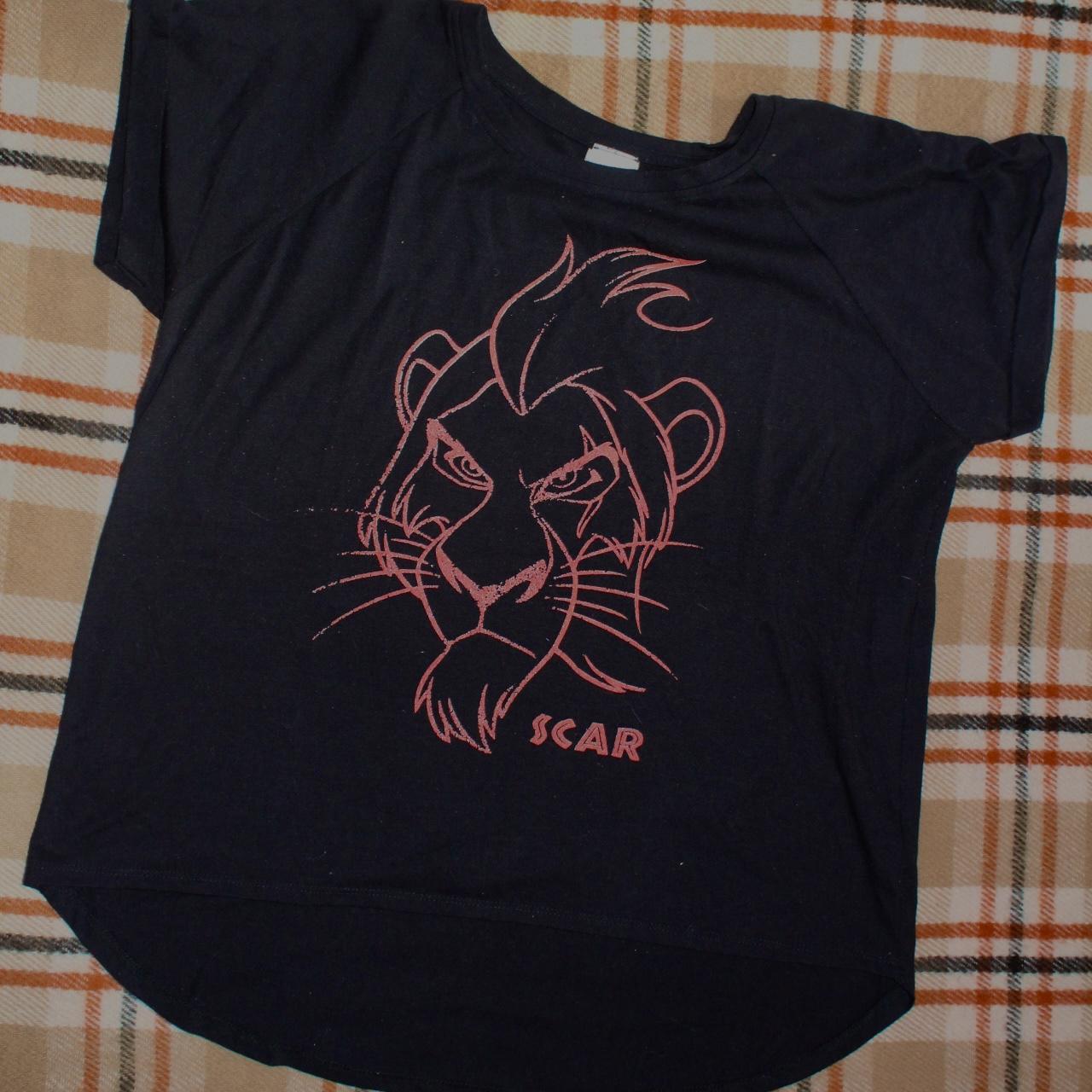 High-low pajama top of Scar from Disney’s Lion King - Depop