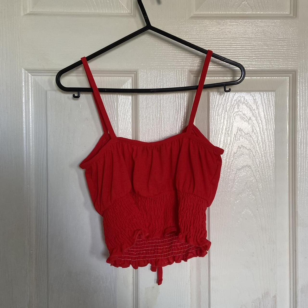 Super Cute Red Crop Top Size 6 Never been... - Depop