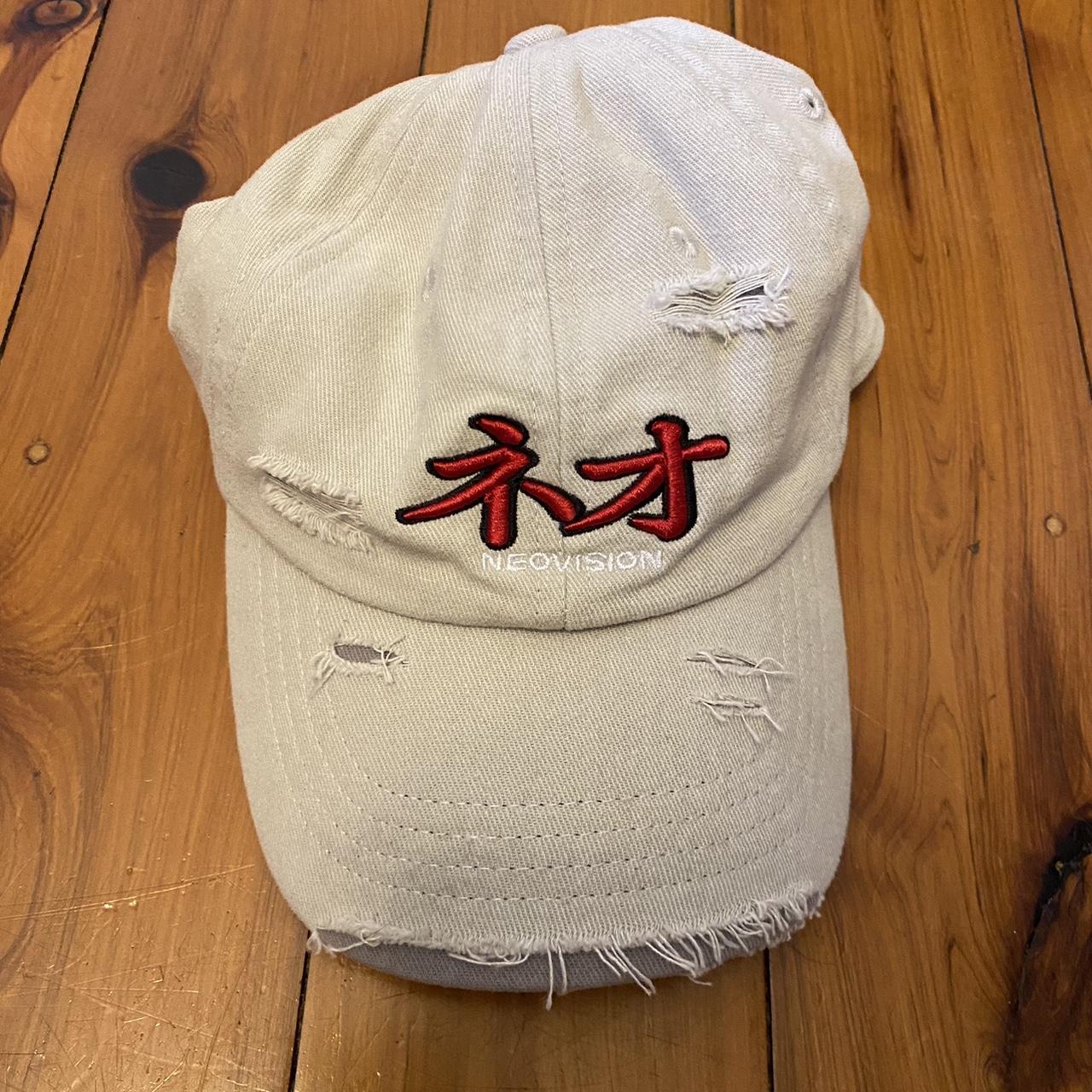Neovision brand new distressed adjustable grey cap.... | Depop