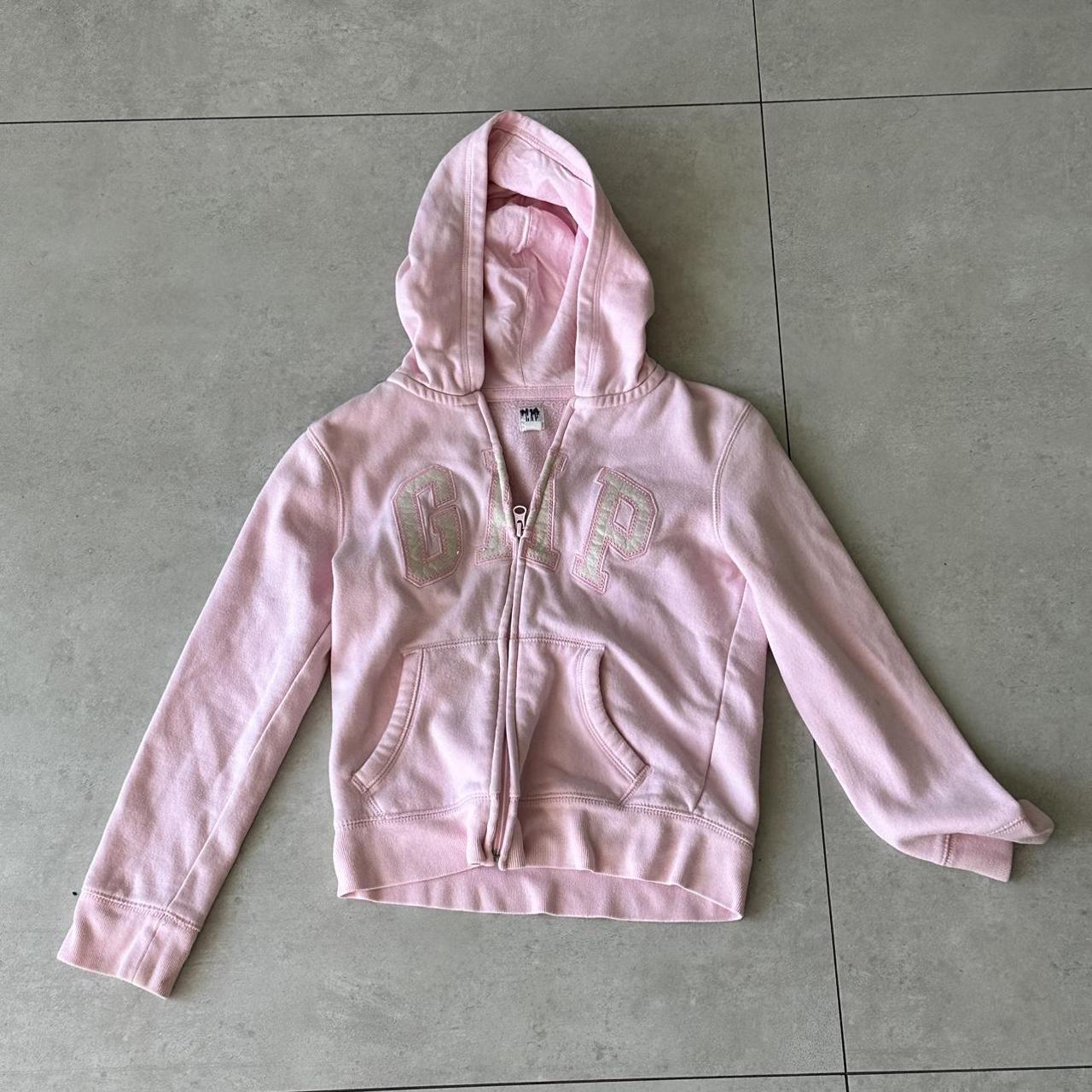 cute gap kids pink zip up small duh - Depop