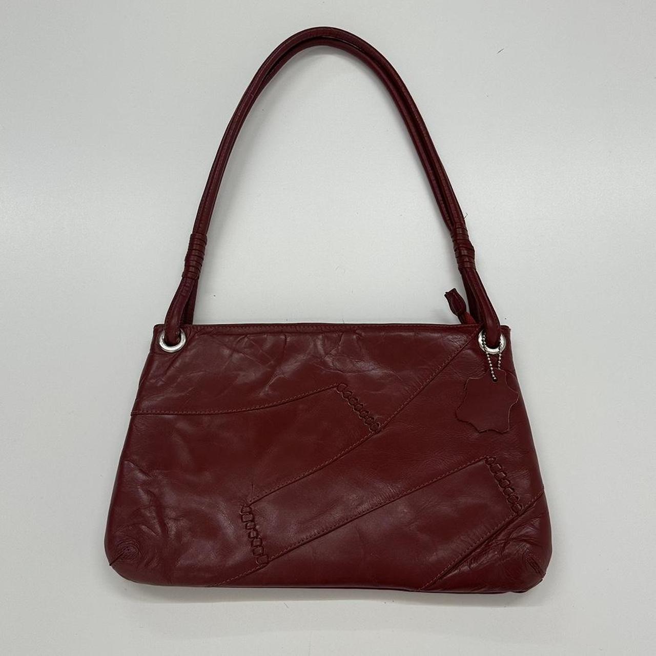 Red patch work shoulder bag Vintage Great... - Depop