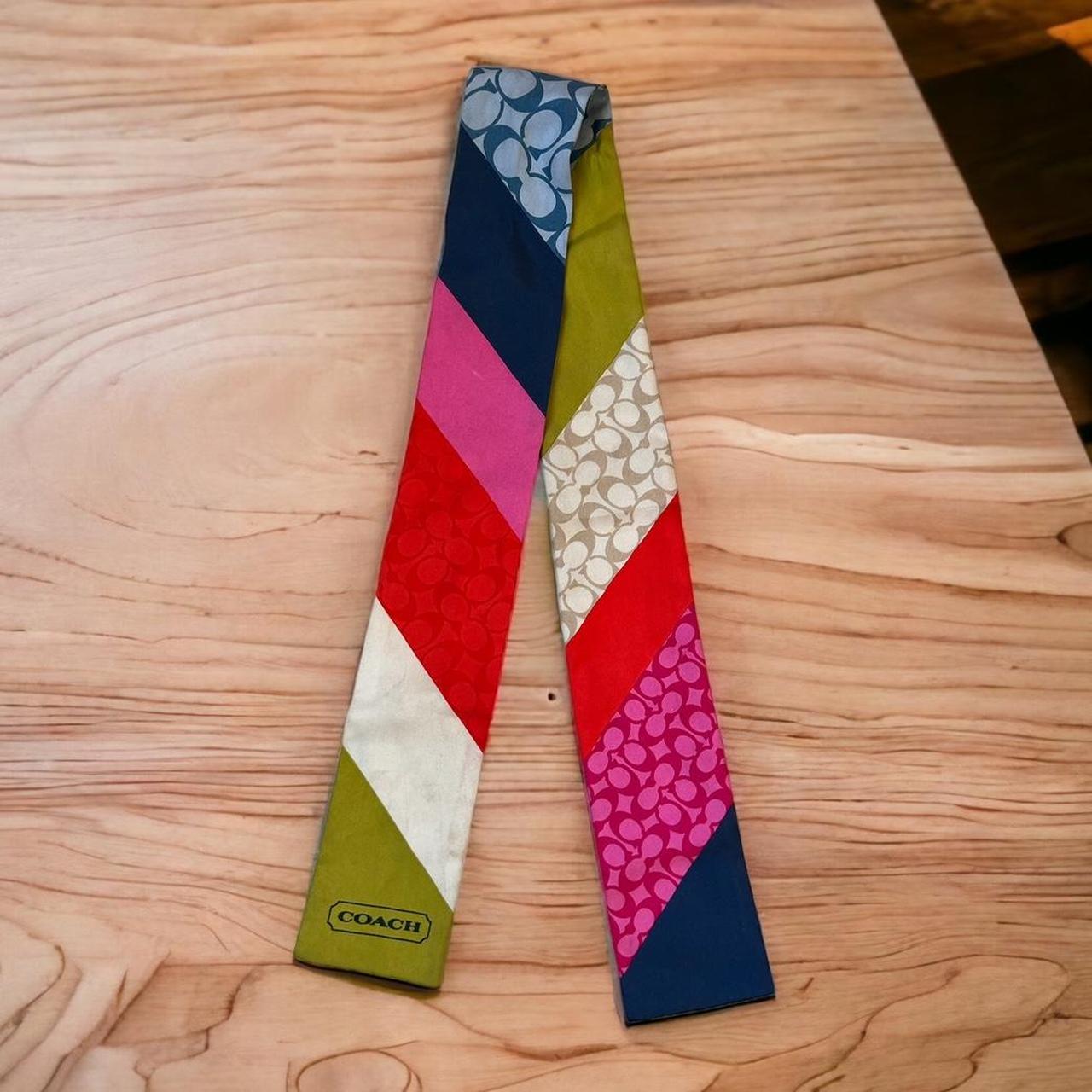 #coach #y2k #twilly #vintage Coach pink multi logo... - Depop