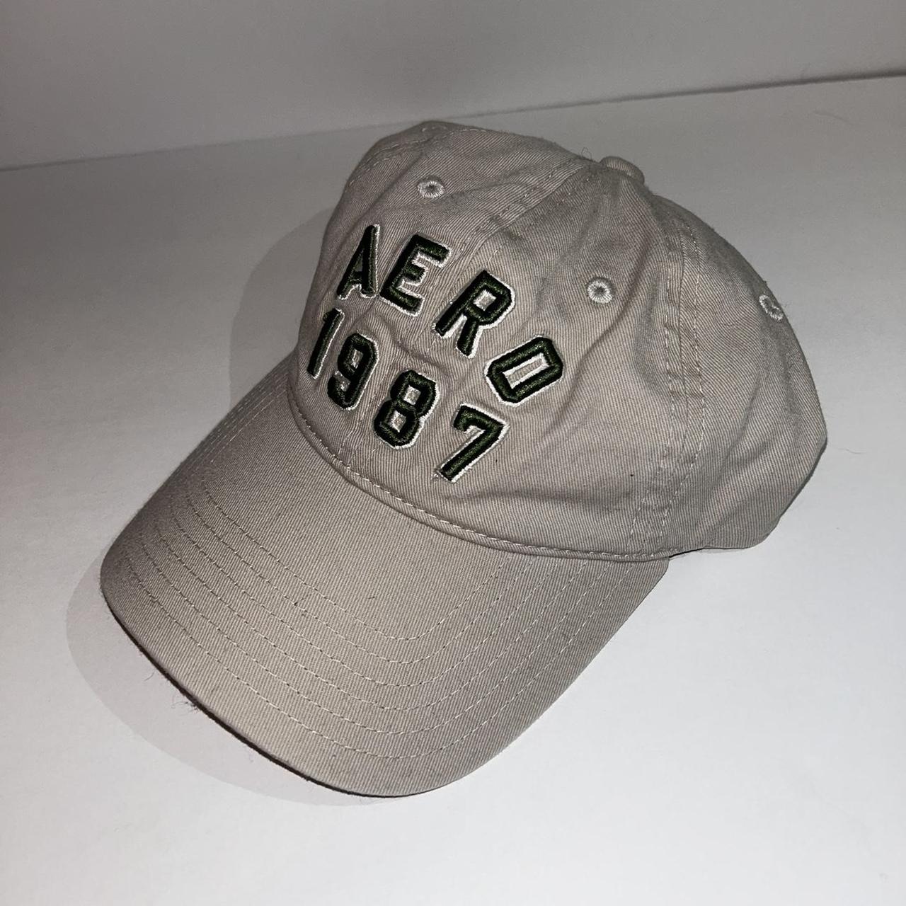 Aero 1987 Baseball Cap DETAILS: Beige and green... - Depop
