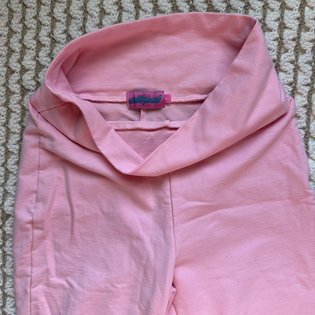 high waisted Edikted pink flared yoga pants worn... - Depop