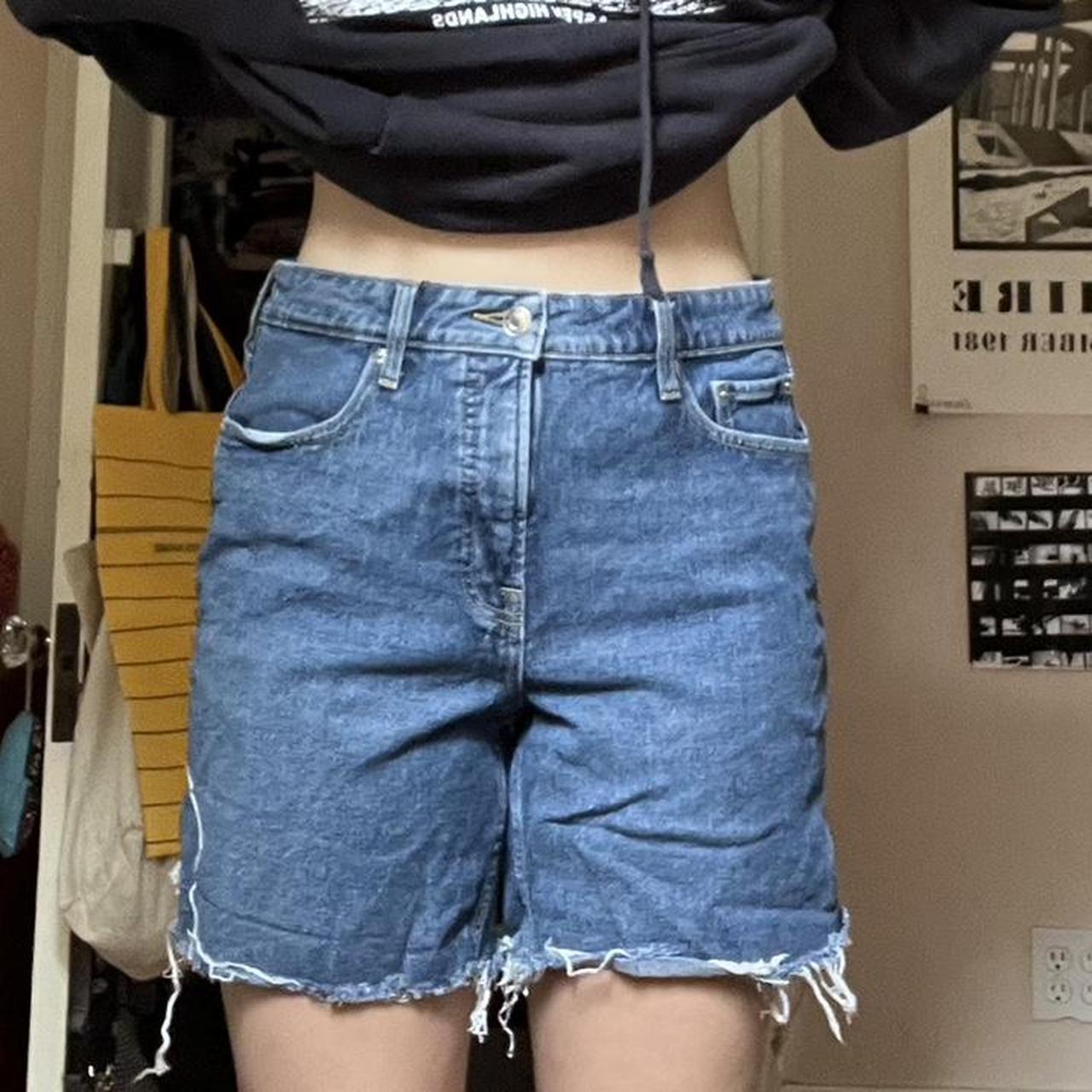 High waisted oversized jean shorts.... - Depop
