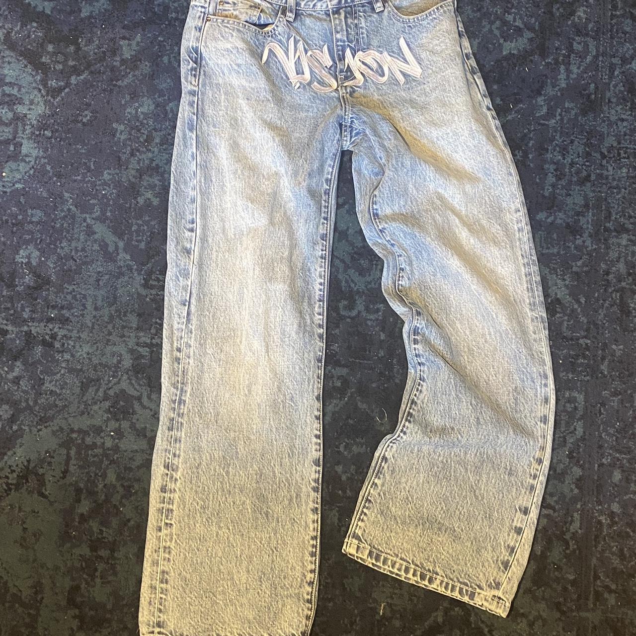 Vision jeans size 30” Missing button but they still... - Depop