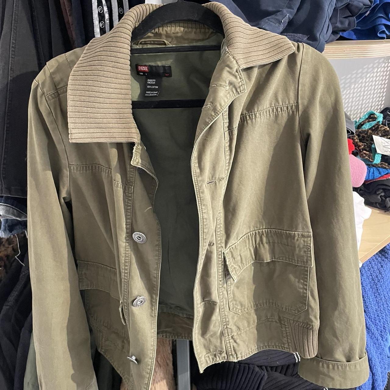 green diesel cargo jacket - Depop