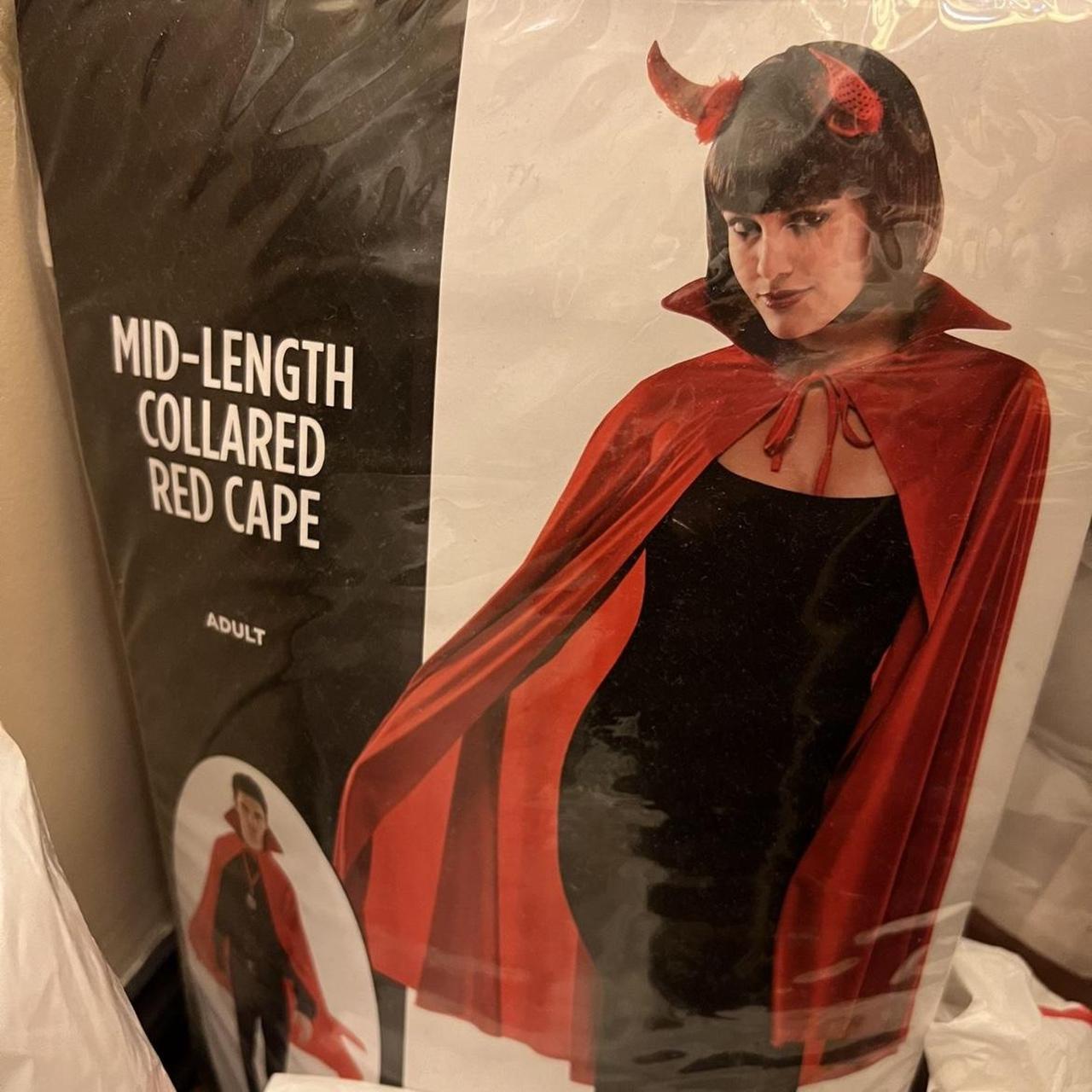 Red collared cape Can be worn for other costumes... - Depop