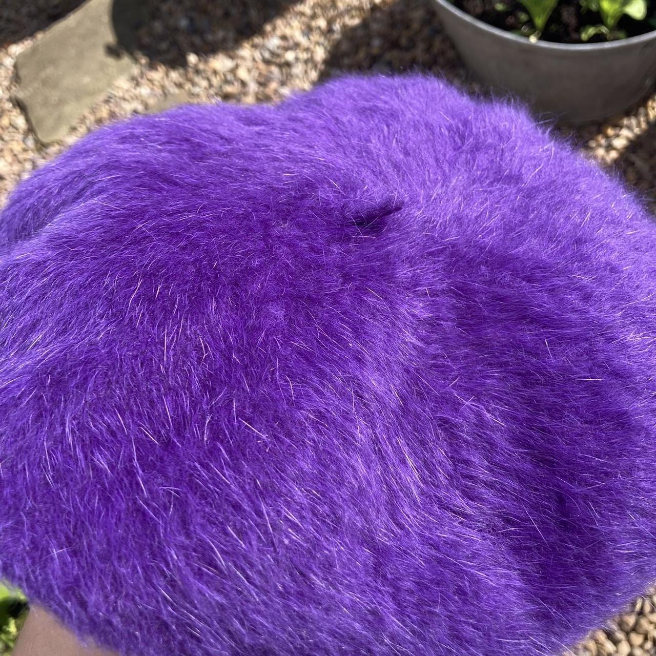 Purple fluffy beret 💕 Super cute and kawaii, very... - Depop