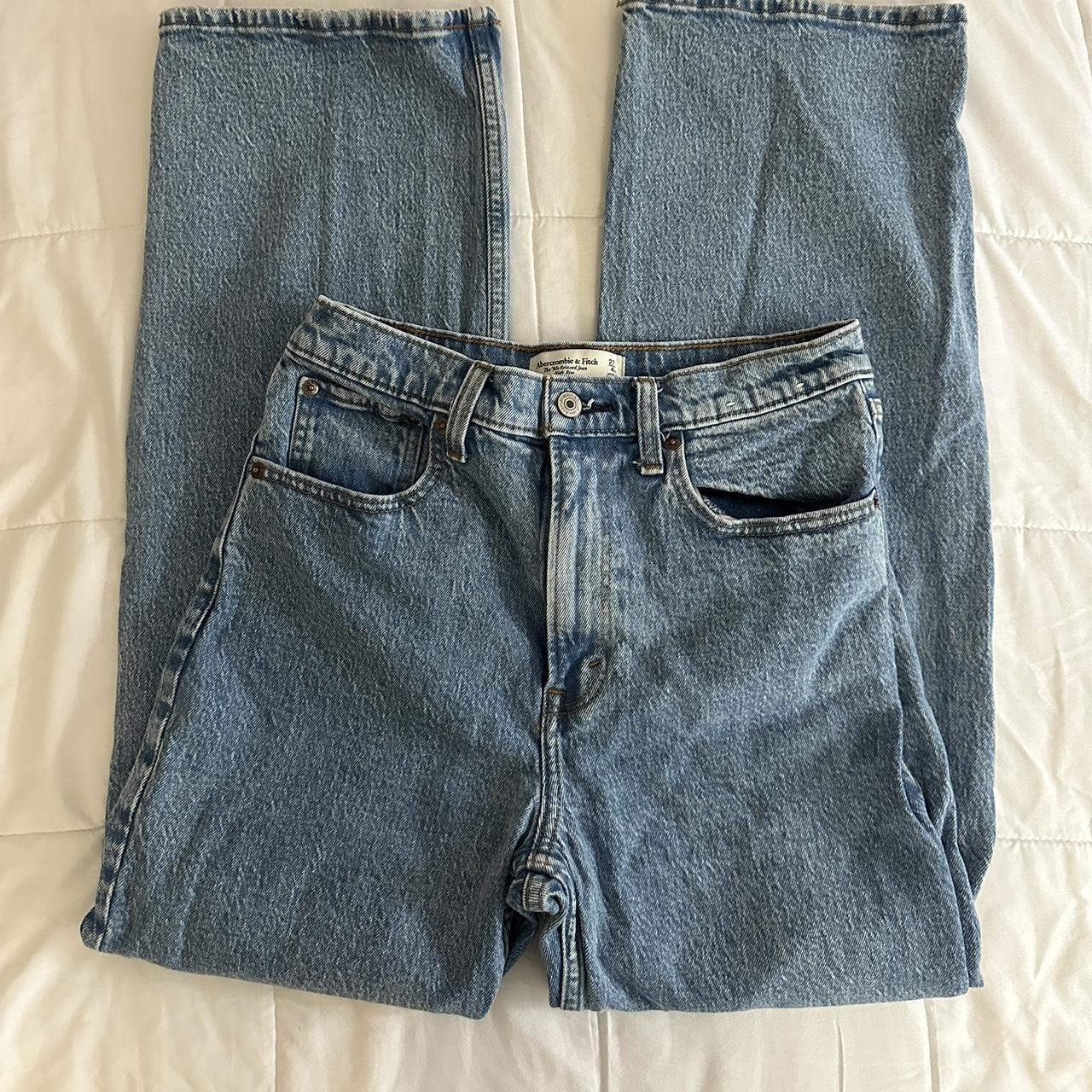 Abercrombie and fitch 90s high rise relaxed jeans.... - Depop