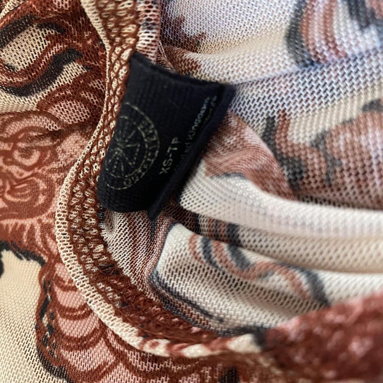 Urban outfitters mesh dragon print top Size XS... - Depop