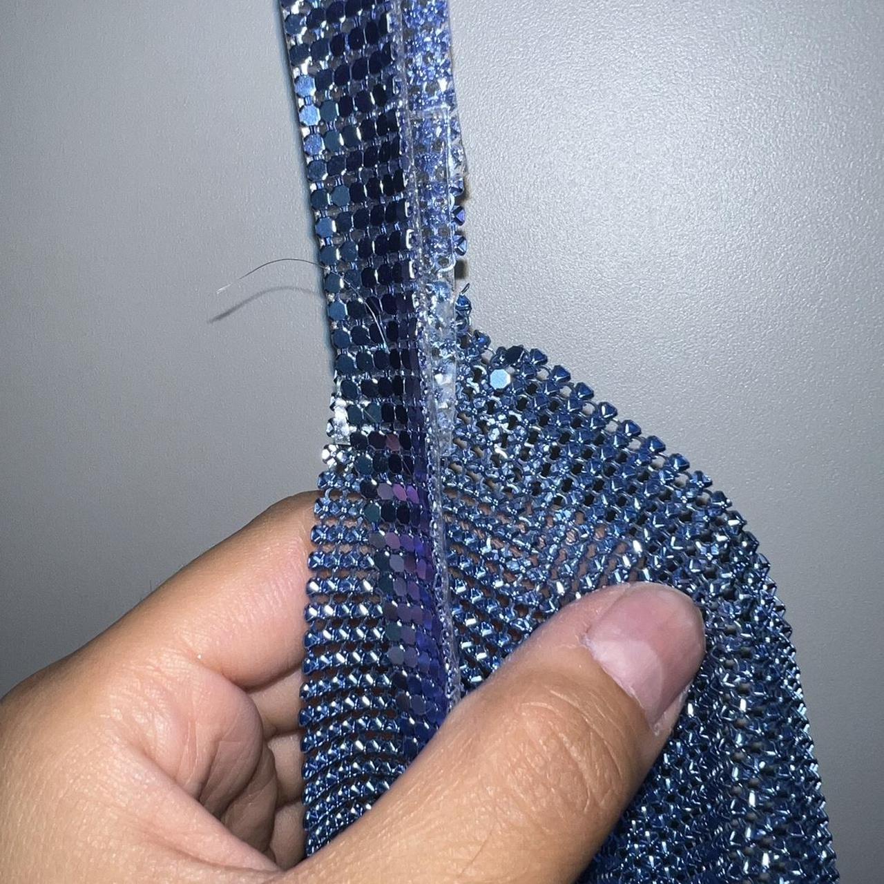 Misspap Blue Chainmail Dress - Size S This was worn... - Depop