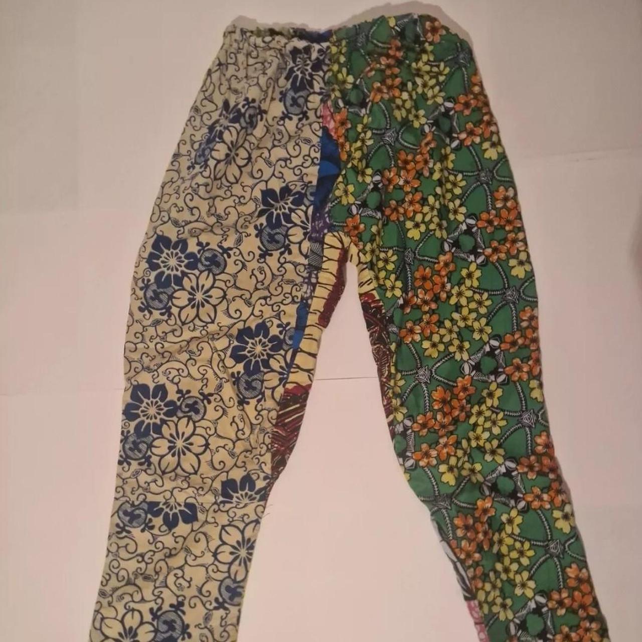 True Vintage patchwork zany crazy 90s trippy Rave... - Depop