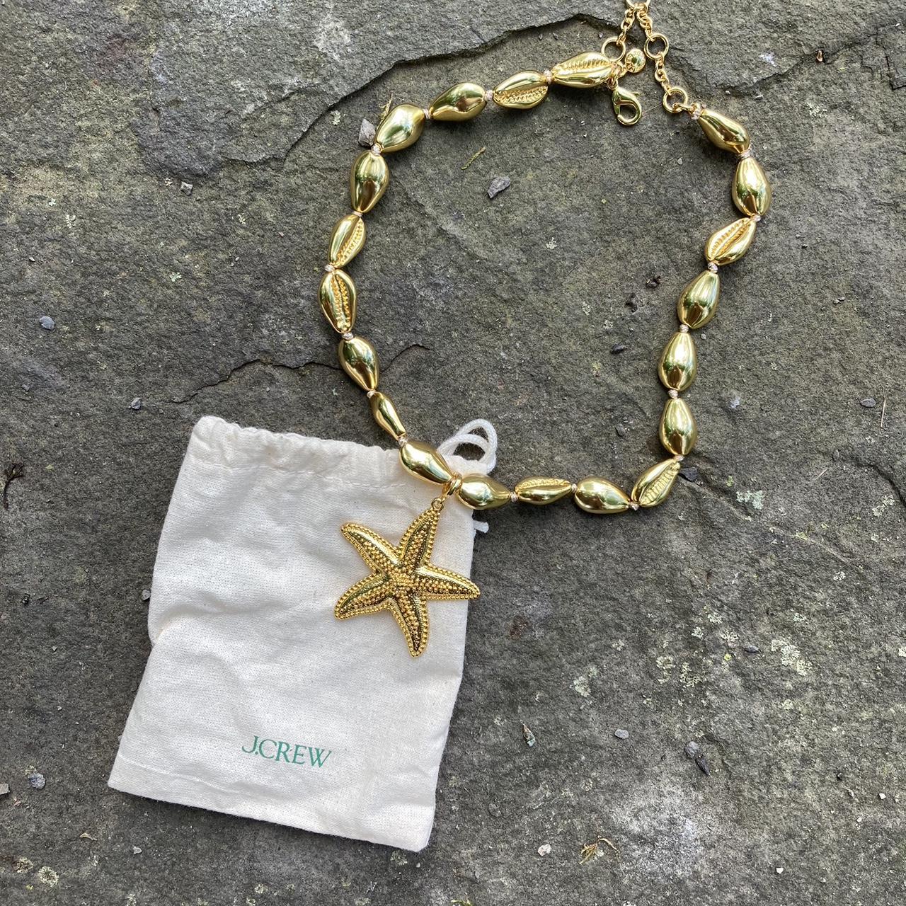 J Crew gold Puka shell necklace with starfish... | Depop