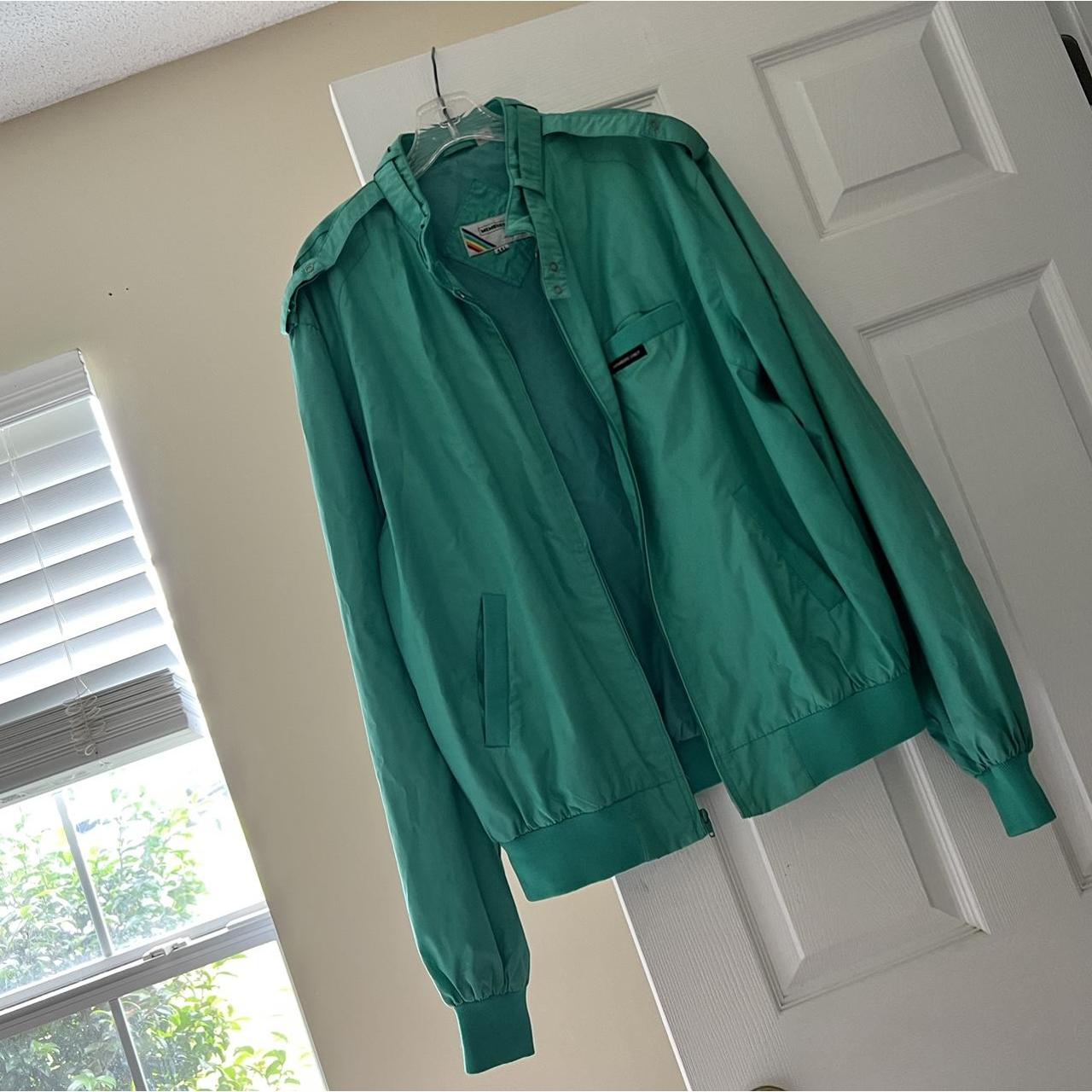 Members Only Women's Green and Blue Jacket | Depop