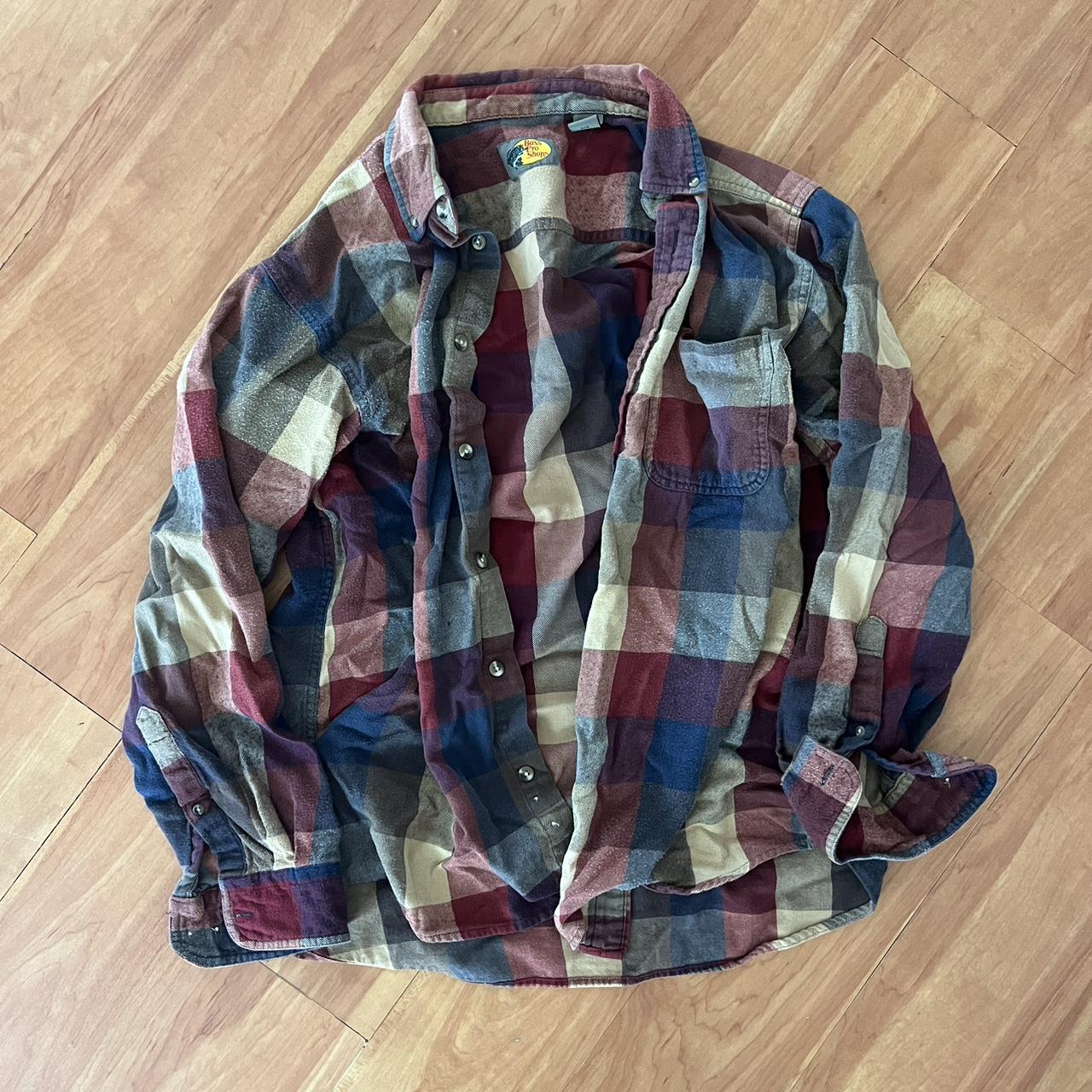 Men’s Multi Colored Flannel from Bass Pro. Perfect... - Depop