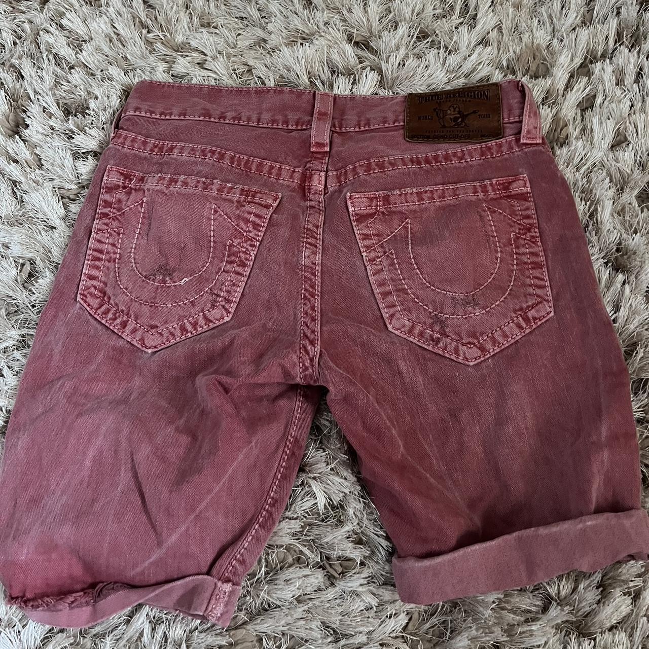 The sickest men’s pink jorts from true religion,... - Depop