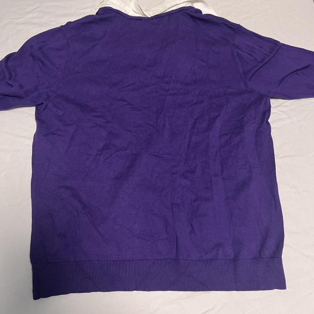 Chaps Men's Purple and White Jumper | Depop
