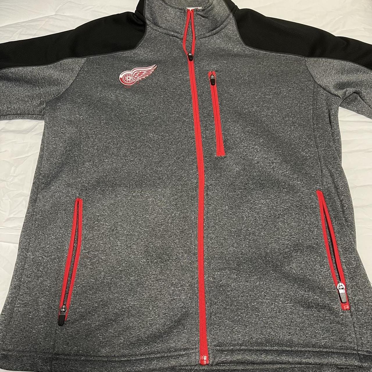 NHL Detroit Redwings Zip Up Jacket Size:... - Depop