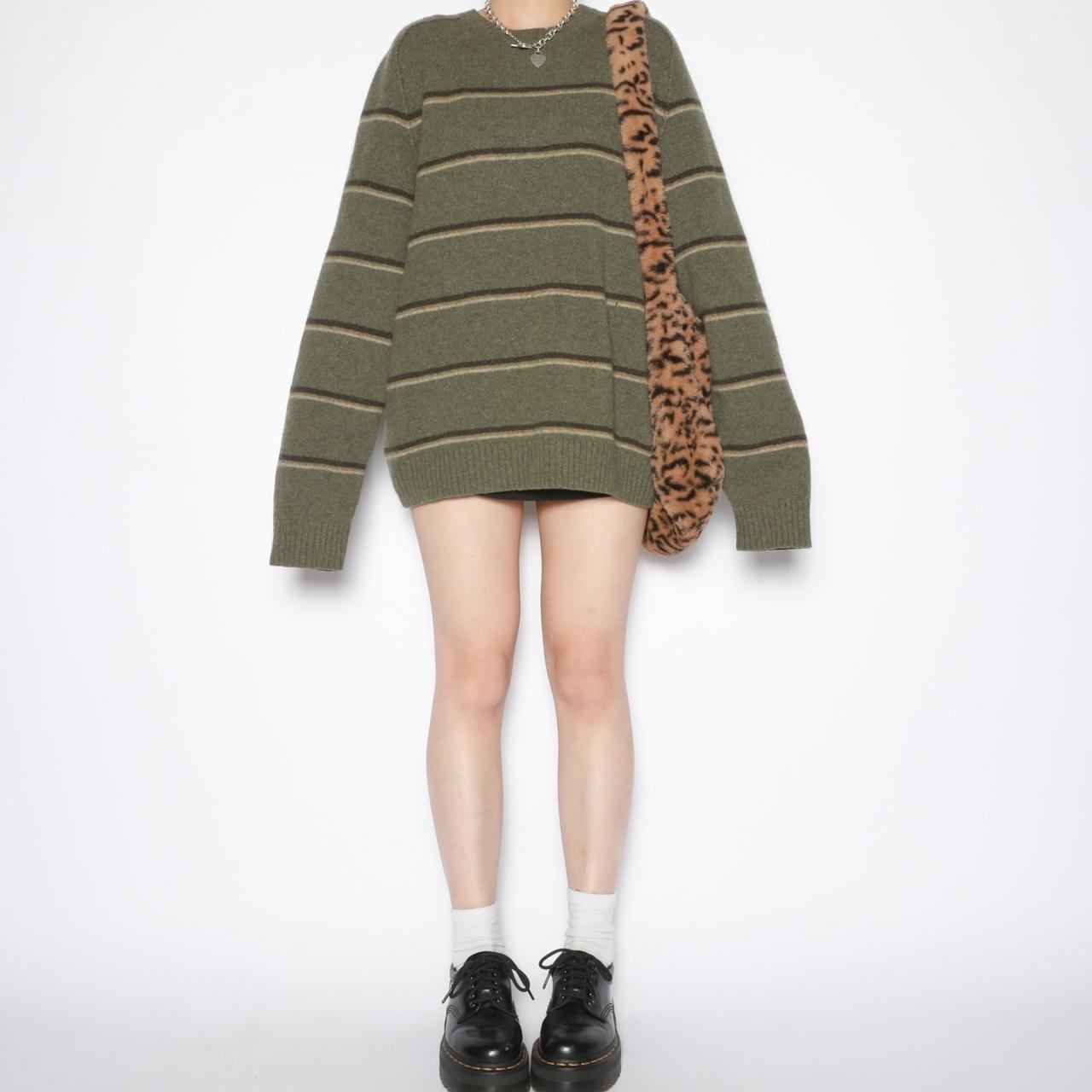 🧸 Banana Republic Earth Tone Striped Knit Sweater... - Depop