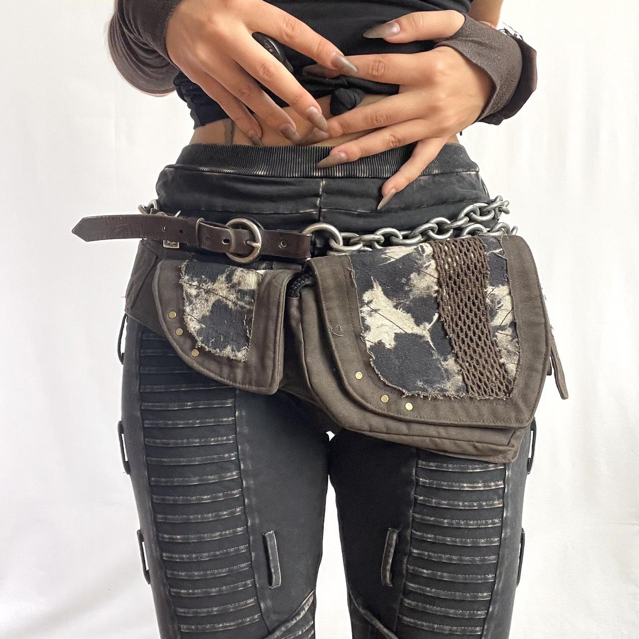 Avant garde post apocalyptic dystopian grunge belt... - Depop