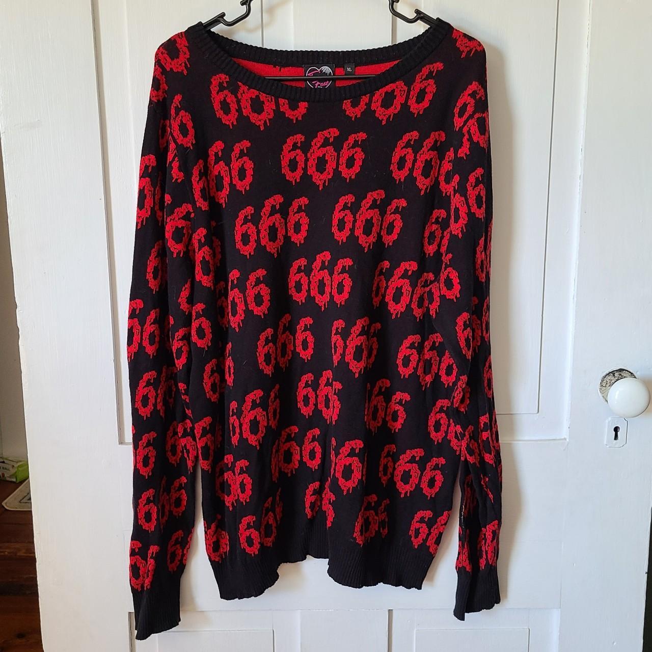 666 Blood Drip Sweater • brand: too fast... - Depop