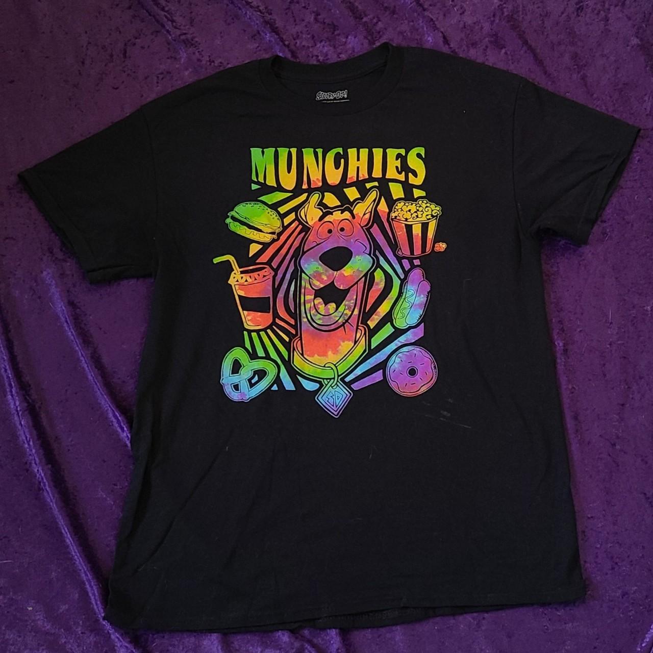 Munchies Scooby Doo Graphic Tee • brand: Spencer's... | Depop