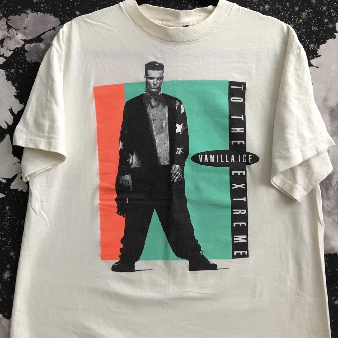 Vanilla Ice rap concert tour shirt, color is white... - Depop