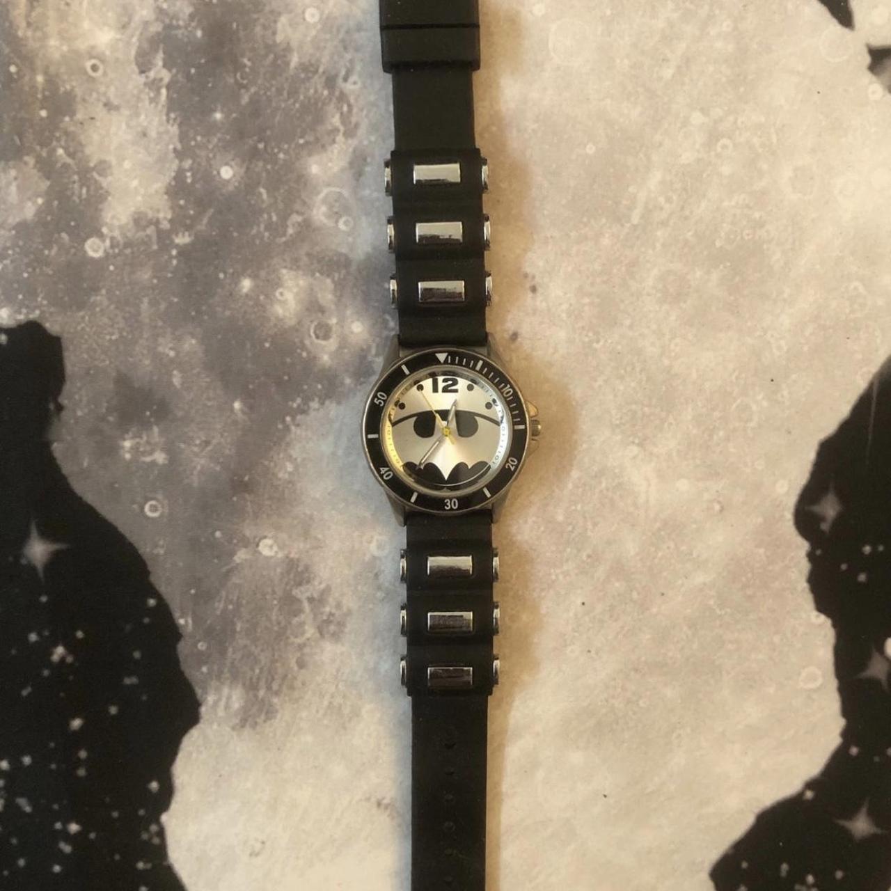 DC Comics Men's Black and Silver Watch | Depop
