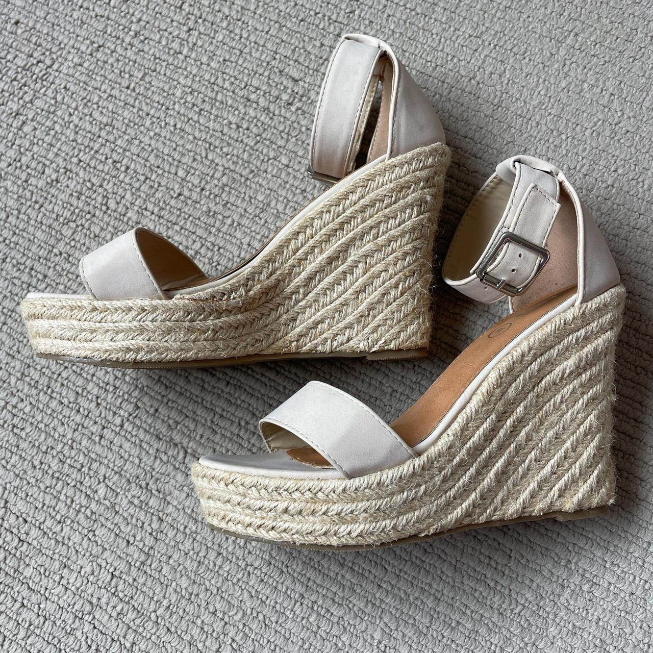 Rubi braided rope wedge heels! size... - Depop
