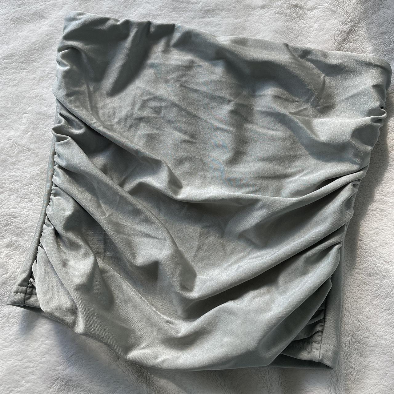 Edikted silver tube top size small - never worn -... - Depop