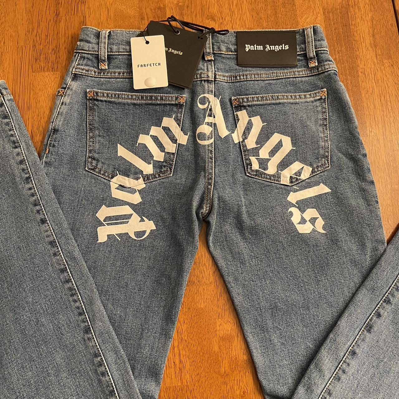 Palm Angels Jeans Straight Leg, Low Waisted Size 27... - Depop