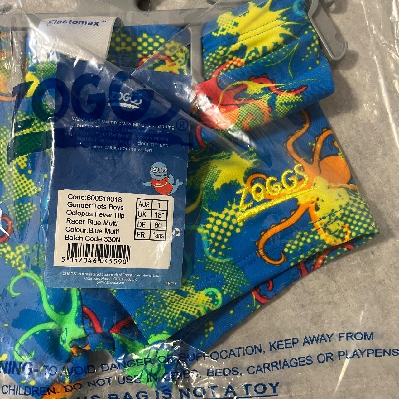 Zoggs Boys Octopus Racer Swimming Trunks. 12-18... - Depop