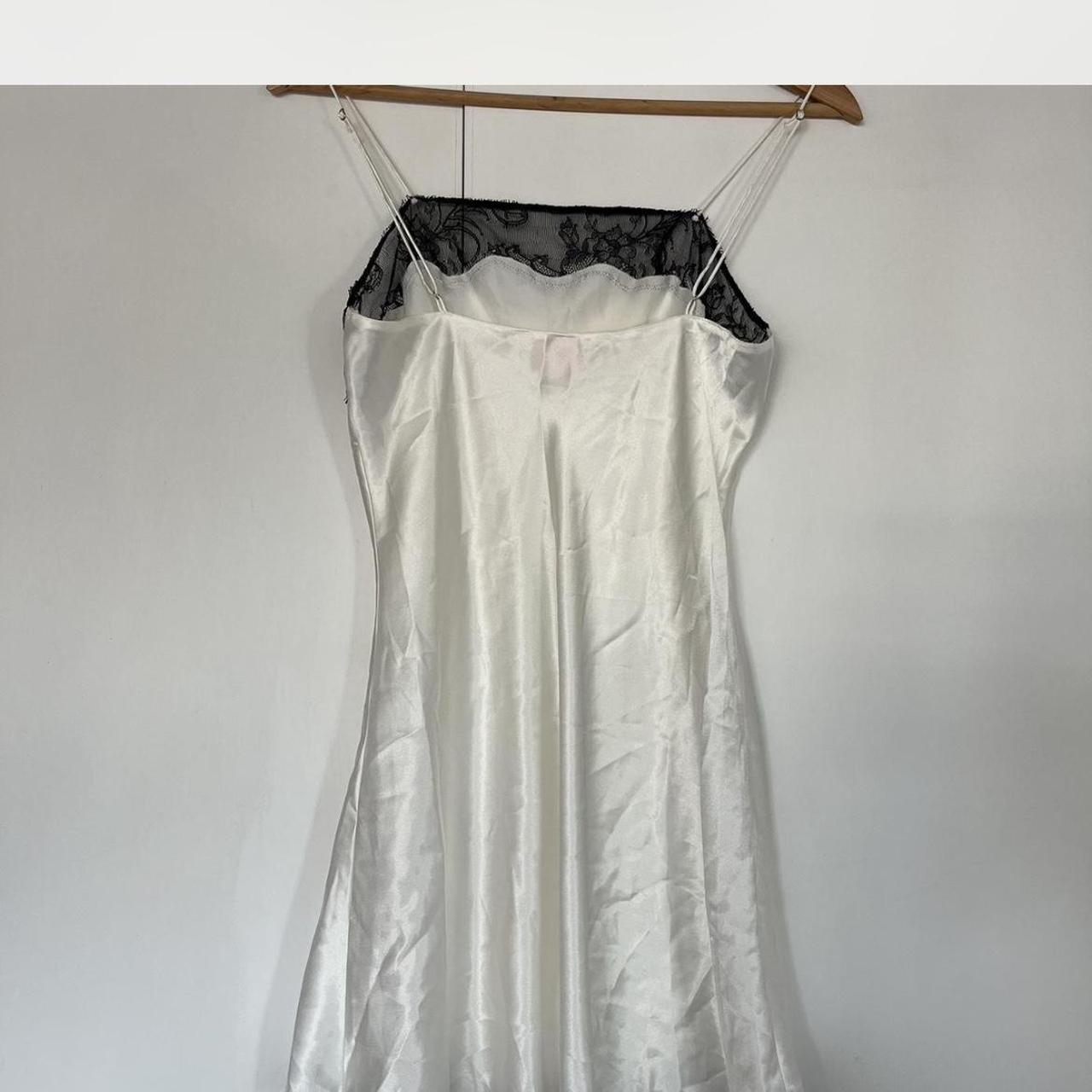 victoria secret white satin dress - Depop