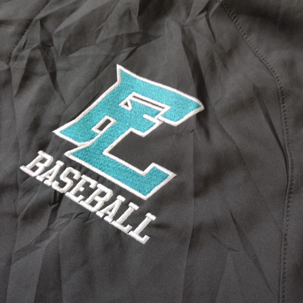 Nike men's grey baseball short sleeve windbreaker... - Depop