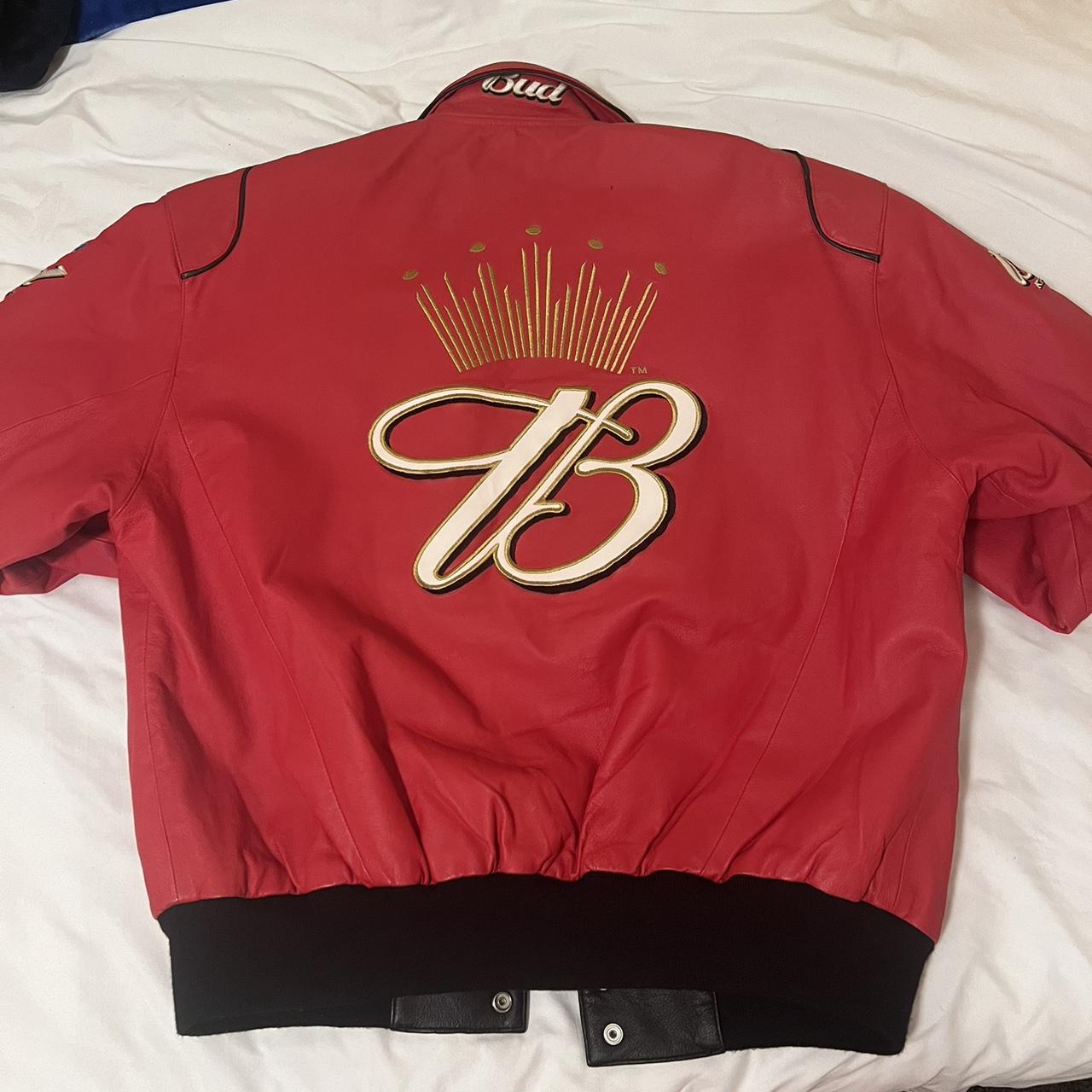👑 Budweiser vintage racing jacket • size large •... - Depop