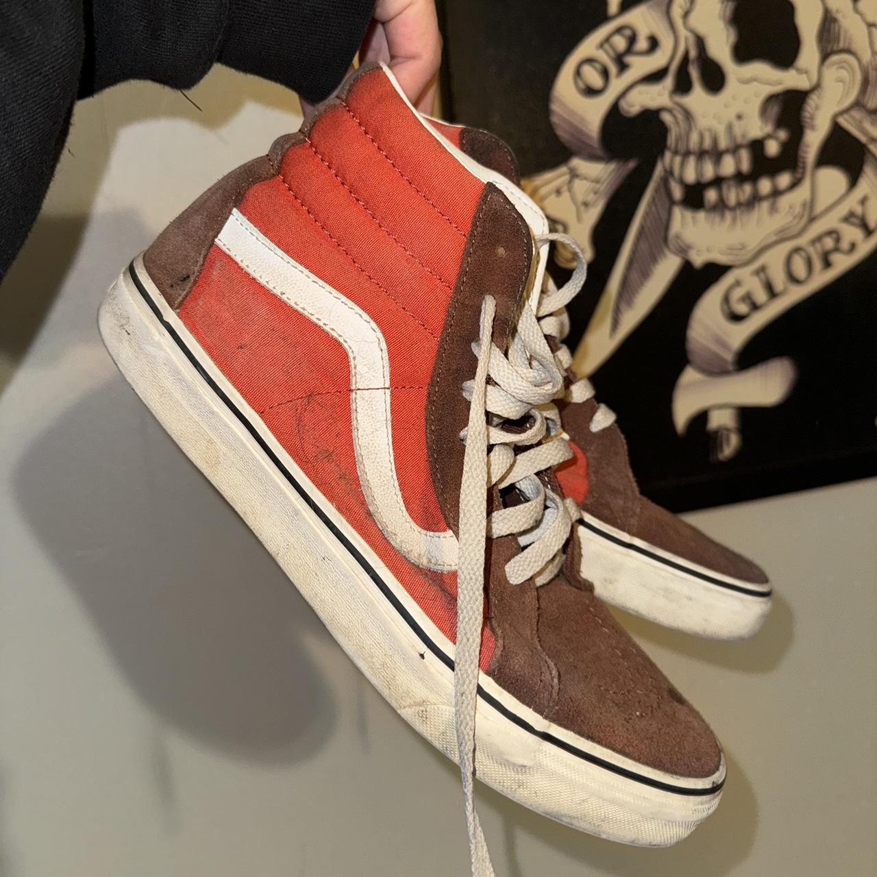 Orange two tone vans—Rare colorway - Depop