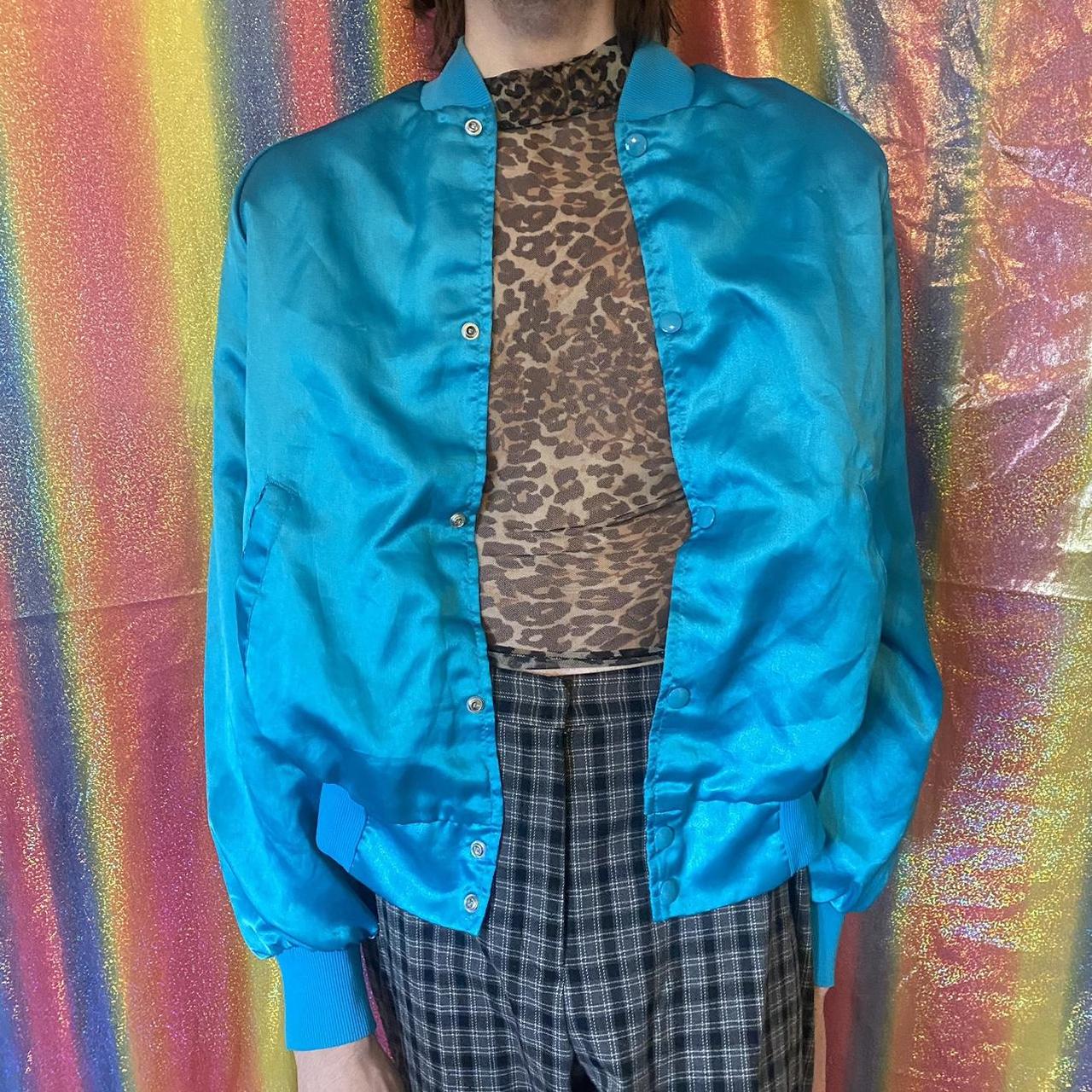 vintage bomber silk jacket! Size S... - Depop